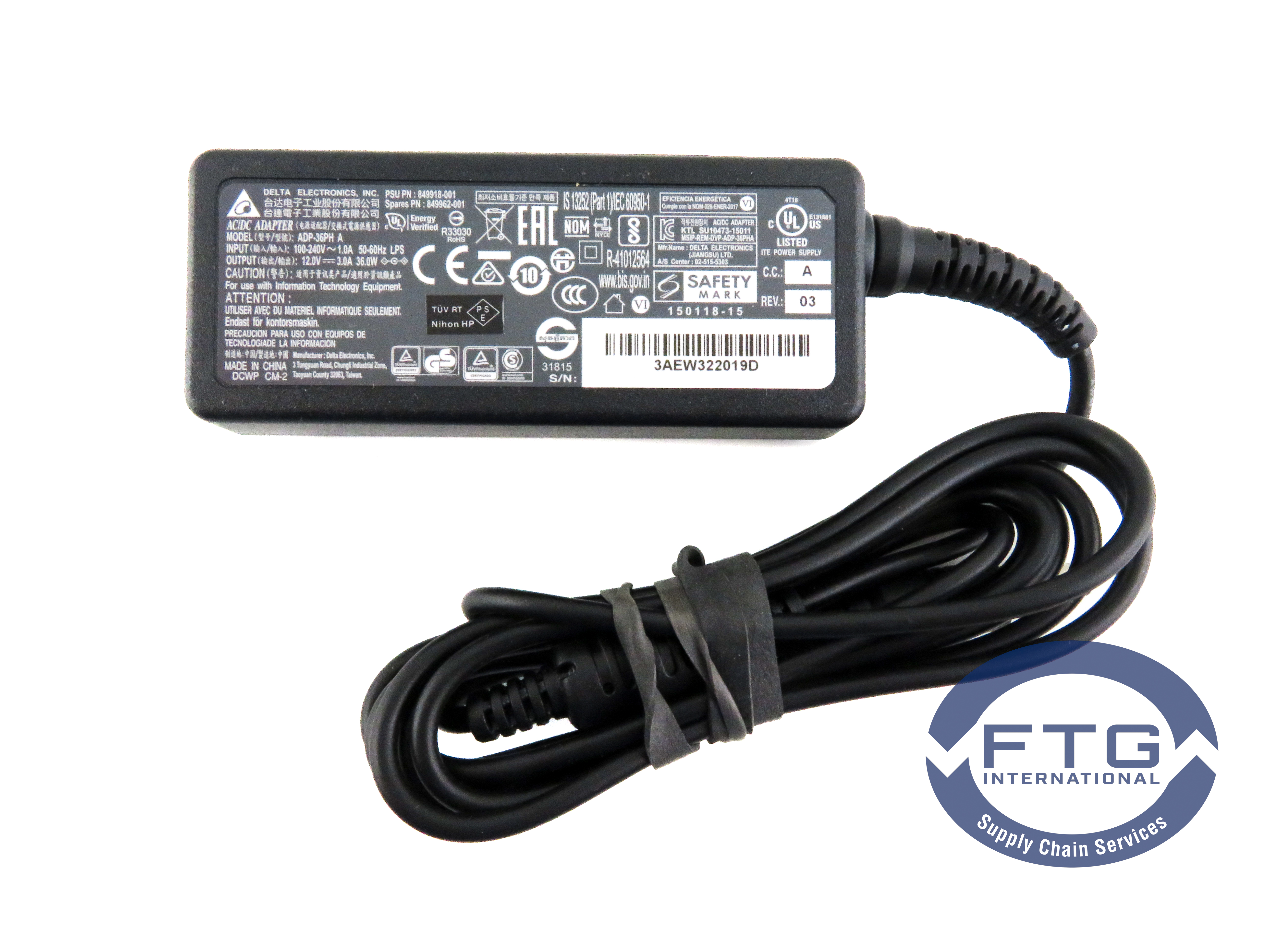 849962-001 / 849918-001 12V 3A 36W AC/DC Power Adapter | eBay